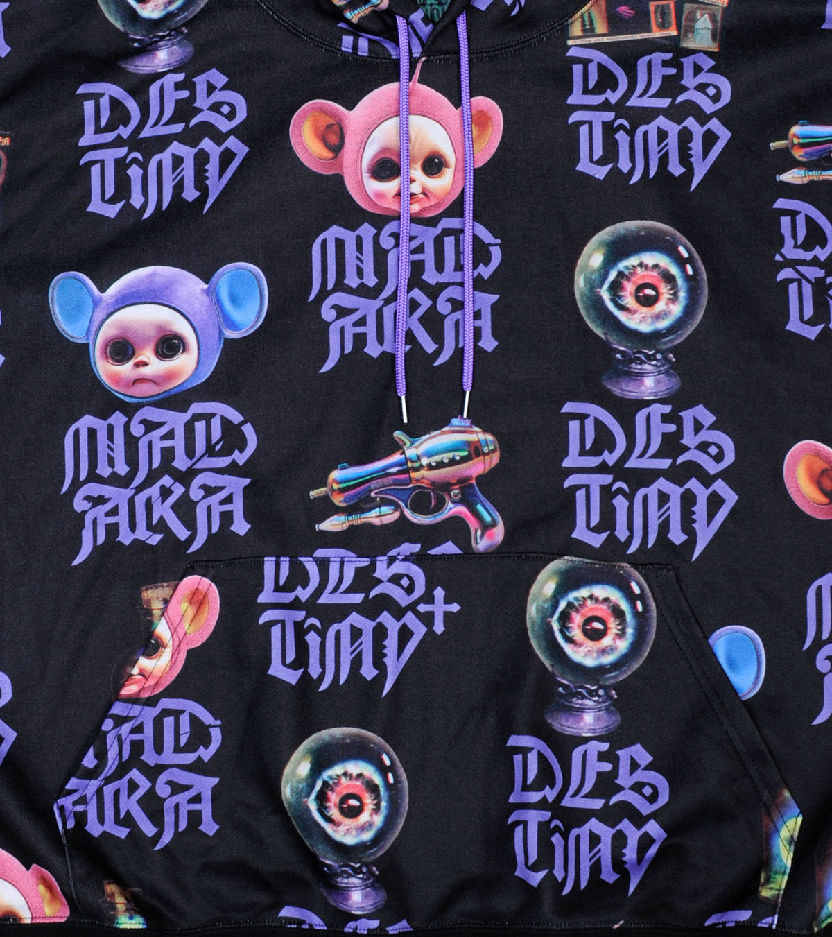 MAD PATTERN HOODIE Black | GALAXY BROAD SHOP